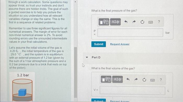 Solved 2Consider a container with a frictionless piston that | Chegg.com