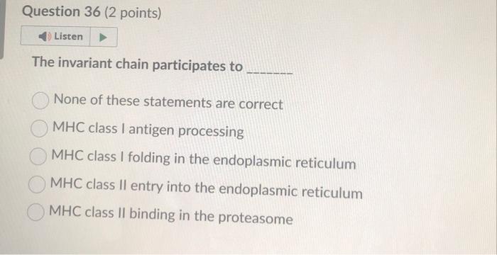 Solved The invariant chain participates to None of these | Chegg.com