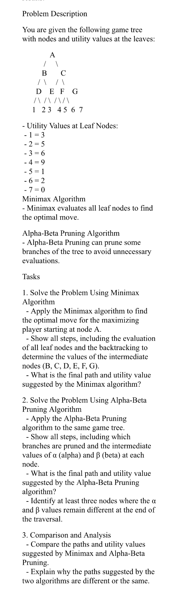 Solved Problem DescriptionYou are given the following game | Chegg.com