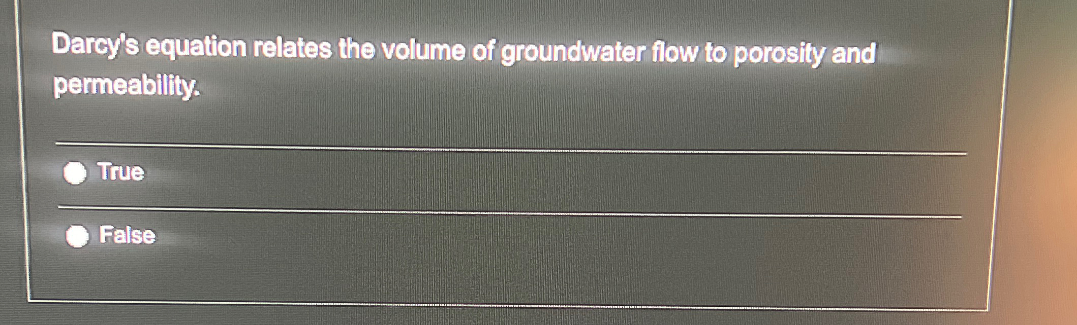 Solved Darcy S Equation Relates The Volume Of Groundwater Chegg