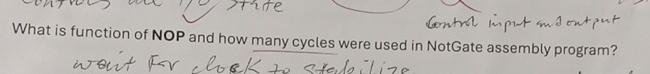Solved What is function of NOP and how many cycles were used | Chegg.com