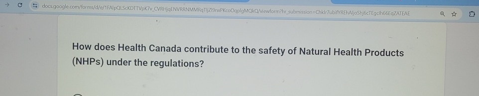 Solved How does Health Canada contribute to the safety of | Chegg.com