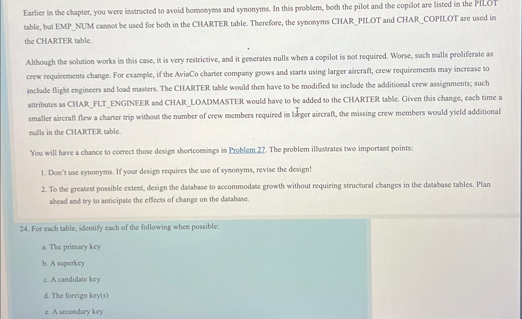 Solved Earlier in the chapter, you were instructed to avoid | Chegg.com