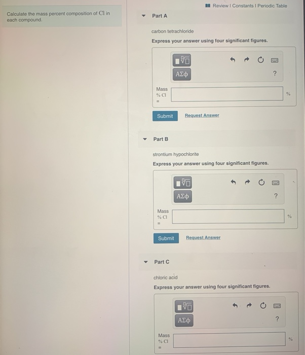 Solved Review Constants 1 Periodic Table Calculate the mass | Chegg.com