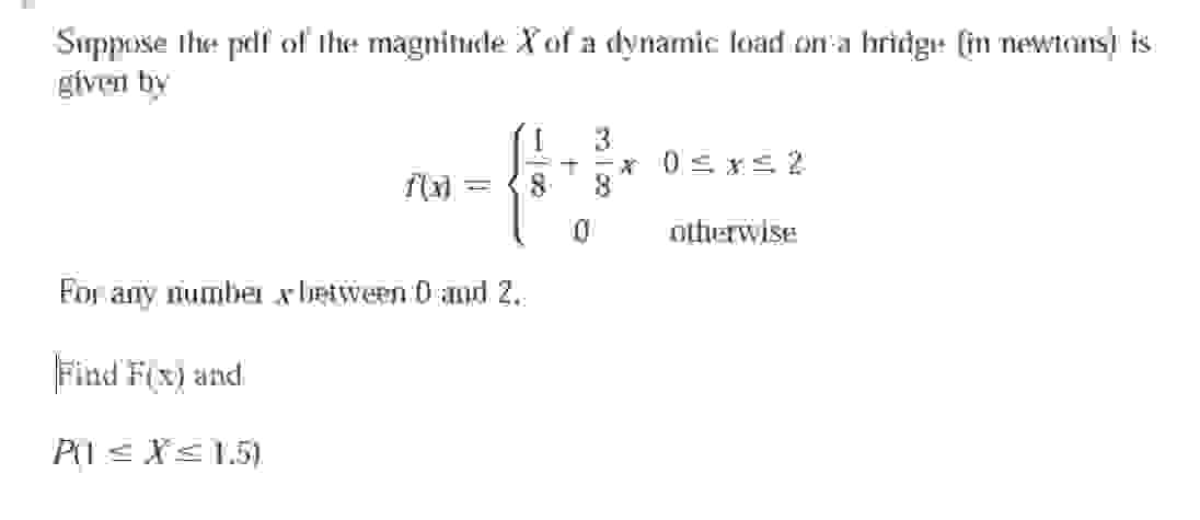 Solved givयn byf(x)={18+38x,0≤x≤20 otharwise For any number | Chegg.com