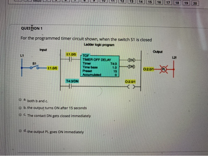Solved Uuuuuuuuuuu12 13 14 15 16 17 18 19 20 Question 1 Tof