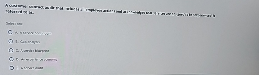 Solved A customer contact audit that includes all employee | Chegg.com