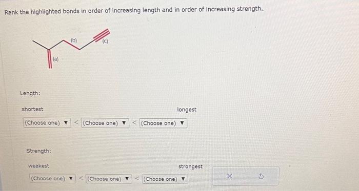 Solved Rank the highlighted bonds in order of increasing | Chegg.com