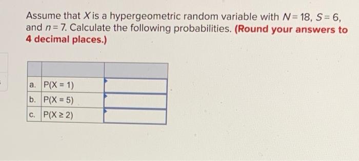 Solved Assume that X is a hypergeometric random variable | Chegg.com