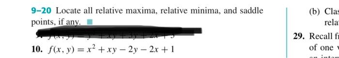 Solved 9-20 Locate all relative maxima, relative minima, and | Chegg.com