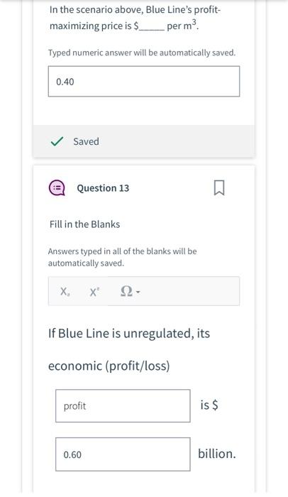 Solved Question 11 Blue Line is the only natural gas | Chegg.com