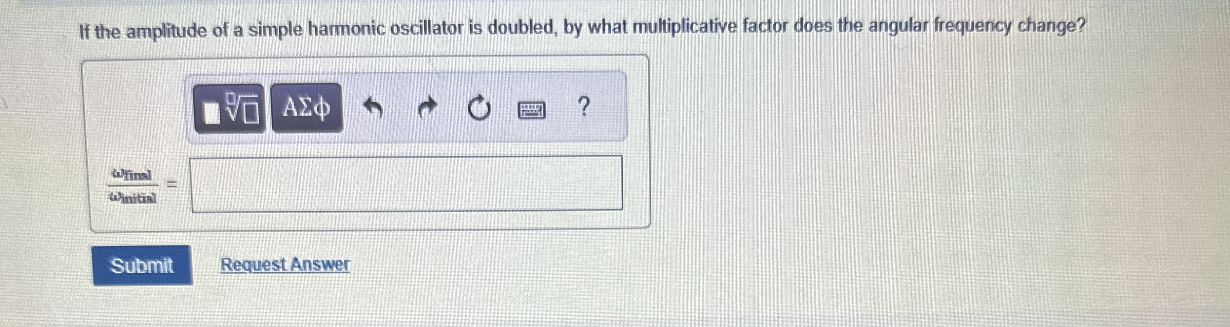 High Quality SOLUTION If the amplitude of a simple harmonic oscillator is | Chegg.com