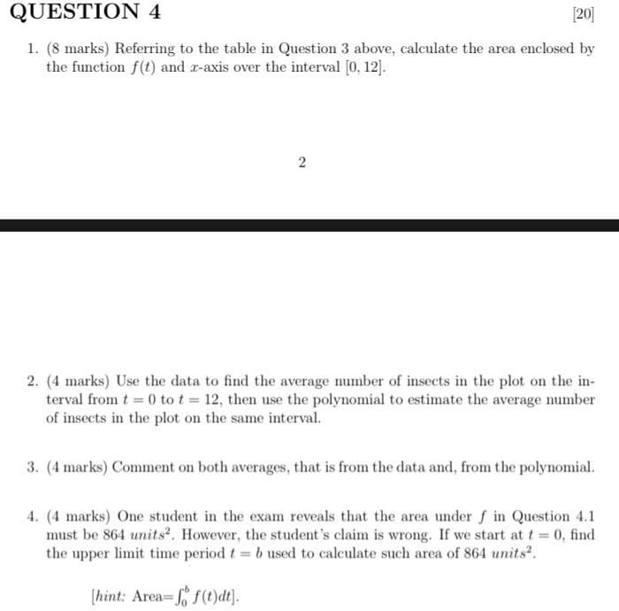 1. (8 marks) Referring to the table in Question 3 | Chegg.com