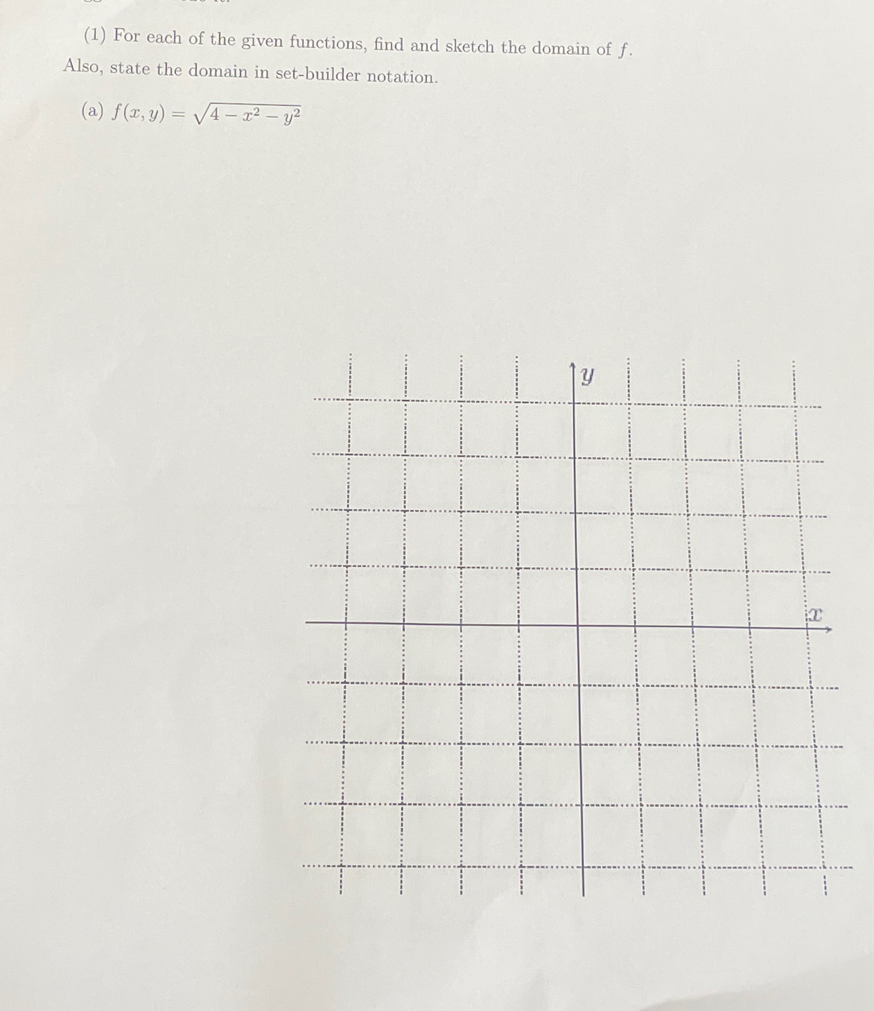 Solved (1) ﻿For each of the given functions, find and sketch | Chegg.com