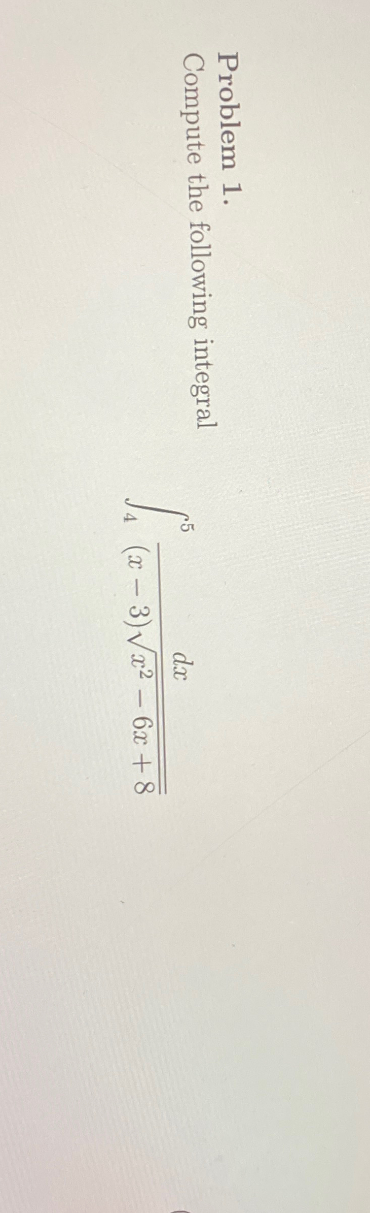 Solved Problem 1.Compute the following | Chegg.com Solved Problem 1.Compute the following | Chegg.com