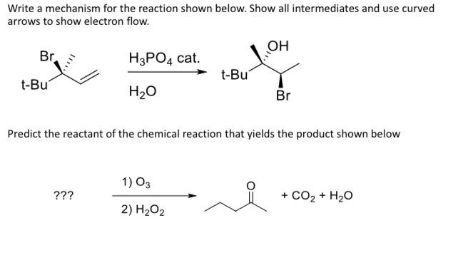 Solved Write a mechanism for the reaction shown below. Show | Chegg.com Solved Write a mechanism for the reaction shown below. Show | Chegg.com