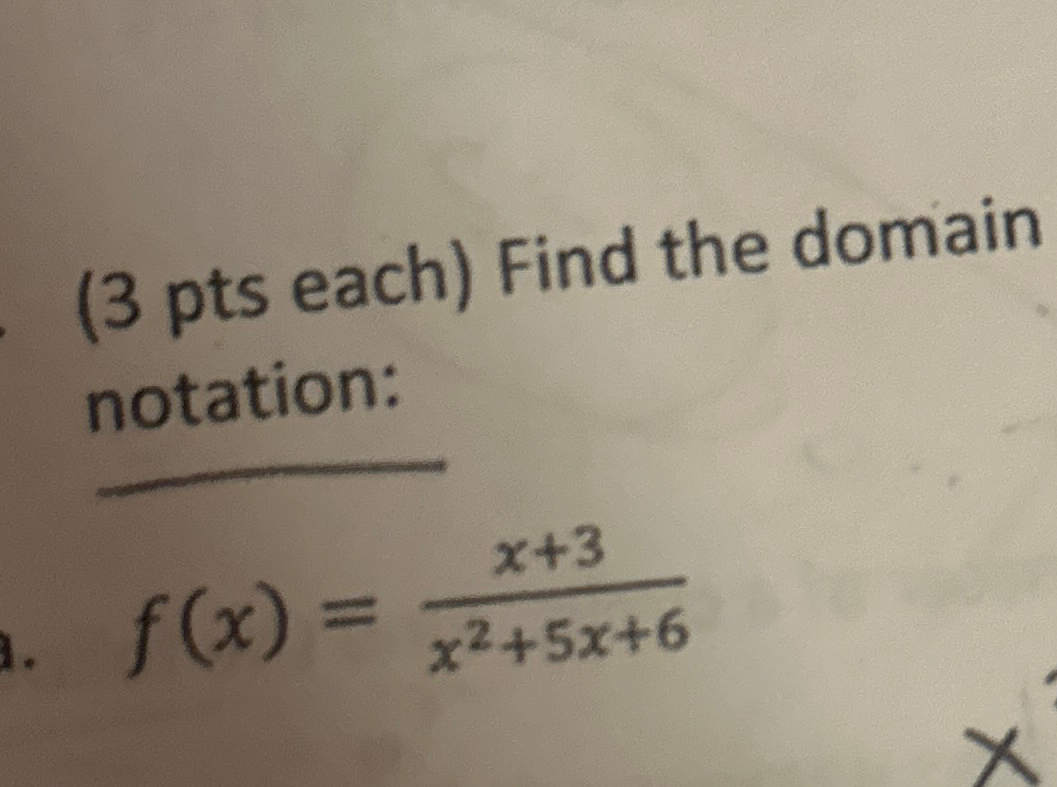 Solved (3 ﻿pts each) ﻿Find the domain | Chegg.com