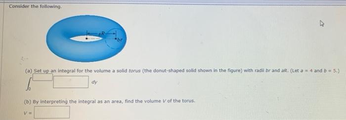 Solved Consider the following 4 (a) Set up an integral for | Chegg.com