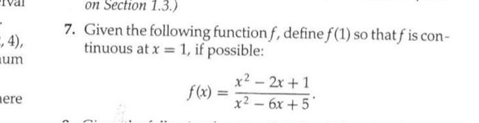 Solved (c) The graph of a function that is continuous on | Chegg.com