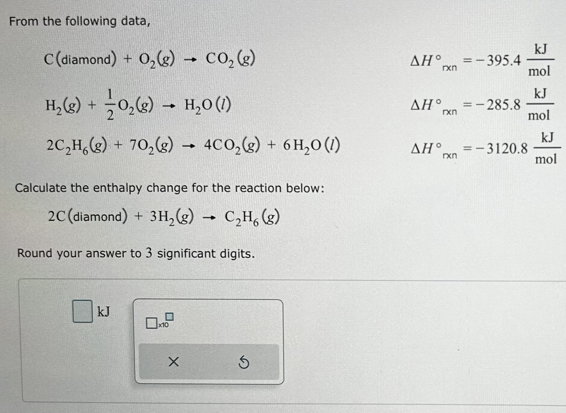 Solved From the following data,C( ﻿diamond | Chegg.com