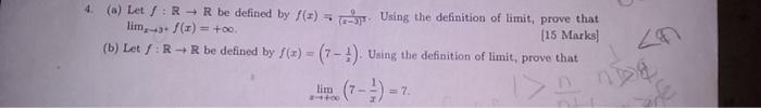 Solved 4. (a) Let f:R→R be defined by f(x)=(x−3)r9. Using | Chegg.com
