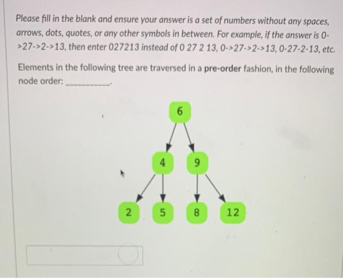 Solved Please fill in the blank and ensure your answer is a | Chegg.com