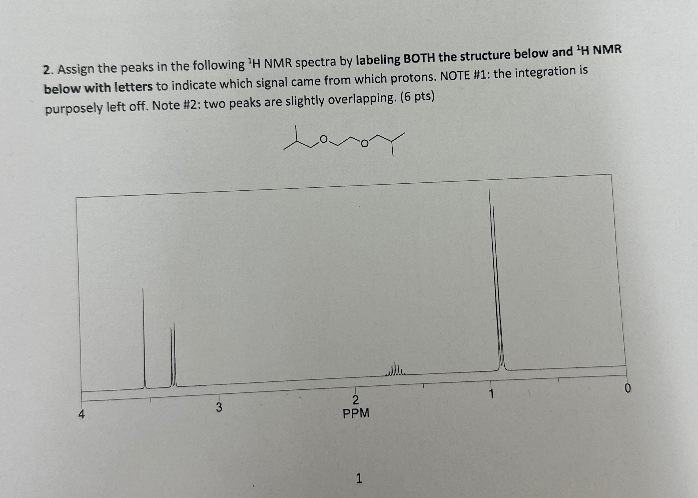 Solved Assign the peaks in the following ?1H ﻿NMR spectra by | Chegg.com