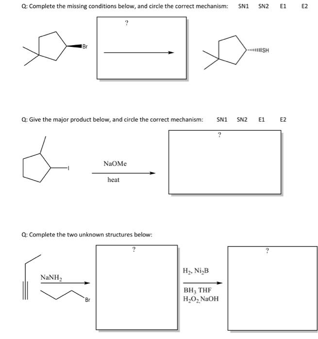 Solved Q: Complete the missing conditions below, and circle | Chegg.com