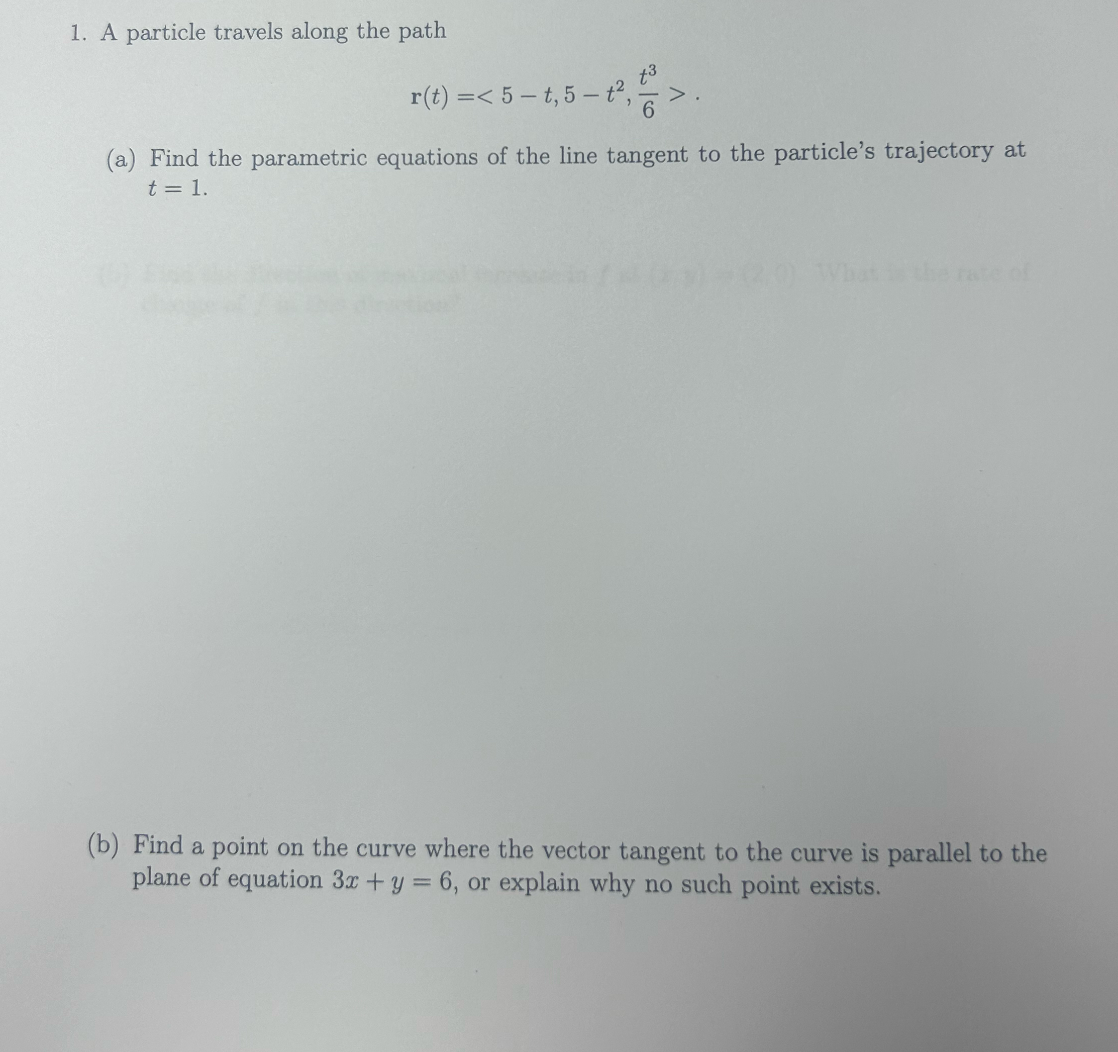 Solved A particle travels along the | Chegg.com