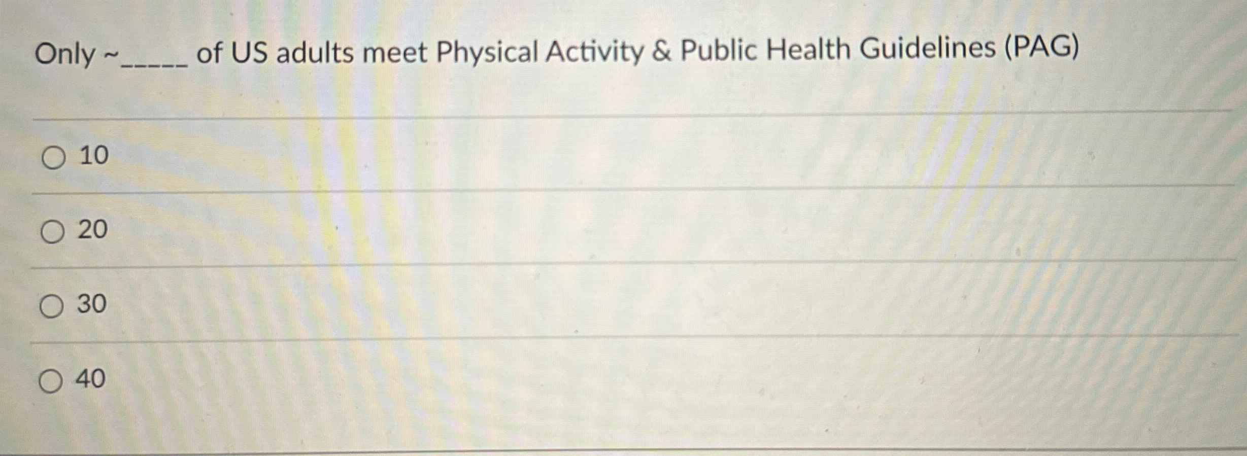Solved Only of US adults meet Physical Activity & Public | Chegg.com