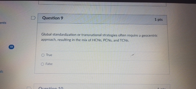 Solved Question 91 ﻿ptsGlobal standardization or | Chegg.com