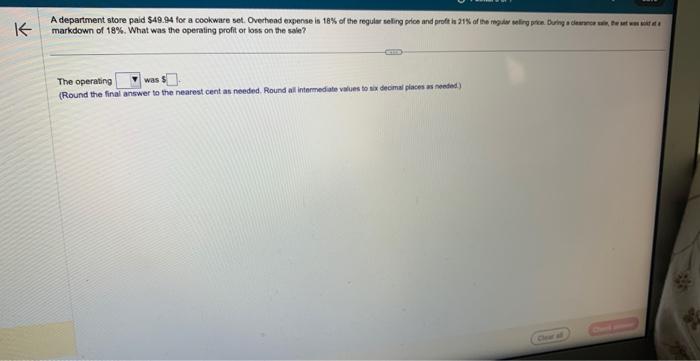 Solved Find the rate of markdown and the markdown. The rate | Chegg.com