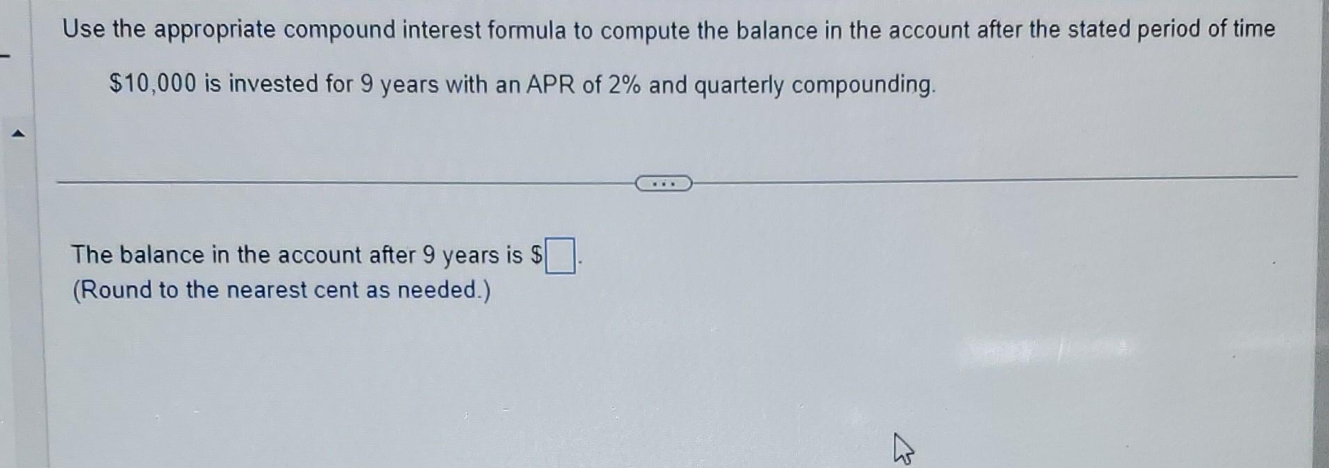 Solved Use the appropriate compound interest formula to | Chegg.com
