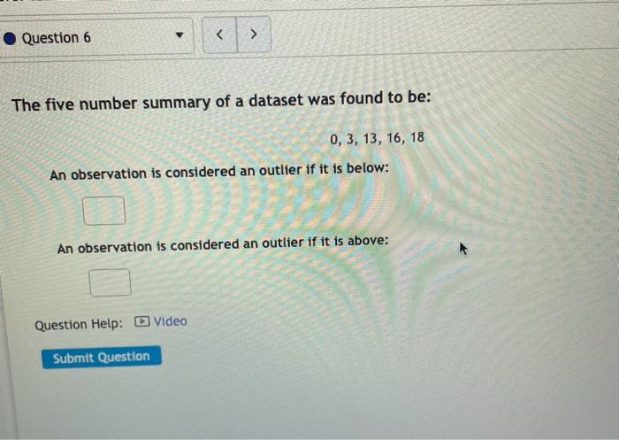Solved The five number summary of a dataset was found to be: | Chegg.com
