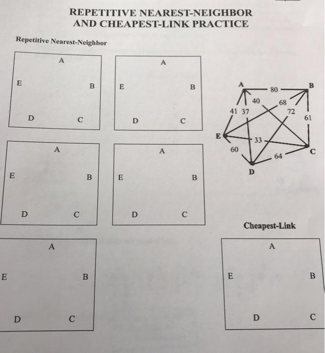 Solved REPETITIVE NEAREST-NEIGHBOR AND CHE.A PE.ST-I.INK | Chegg.com