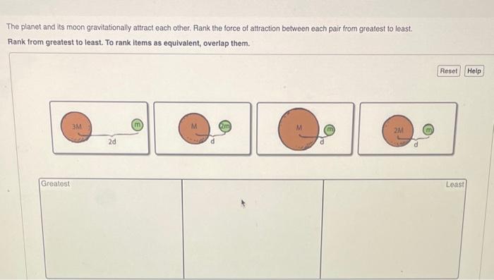 Solved The planet and its moon gravitationally attract each | Chegg.com