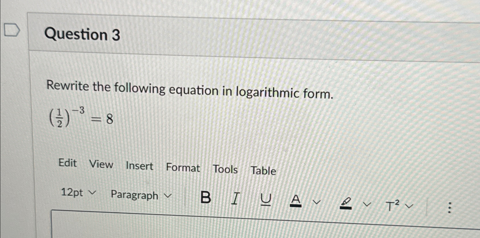 Solved Question 3Rewrite the following equation in | Chegg.com