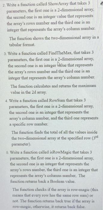Solved JU Inside the main function, define the following: An | Chegg.com