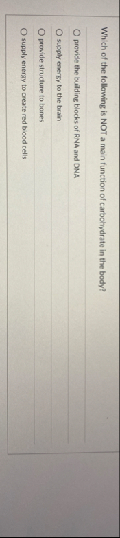 Solved Which of the following is NOT a main function of | Chegg.com