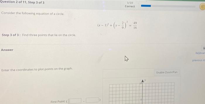 Solved Question 2 of 11. Step 3 of 3 3/19 Correct Consider | Chegg.com