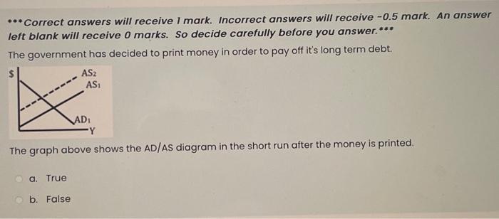 Solved - Correct answers will receive 1 mark. Incorrect | Chegg.com