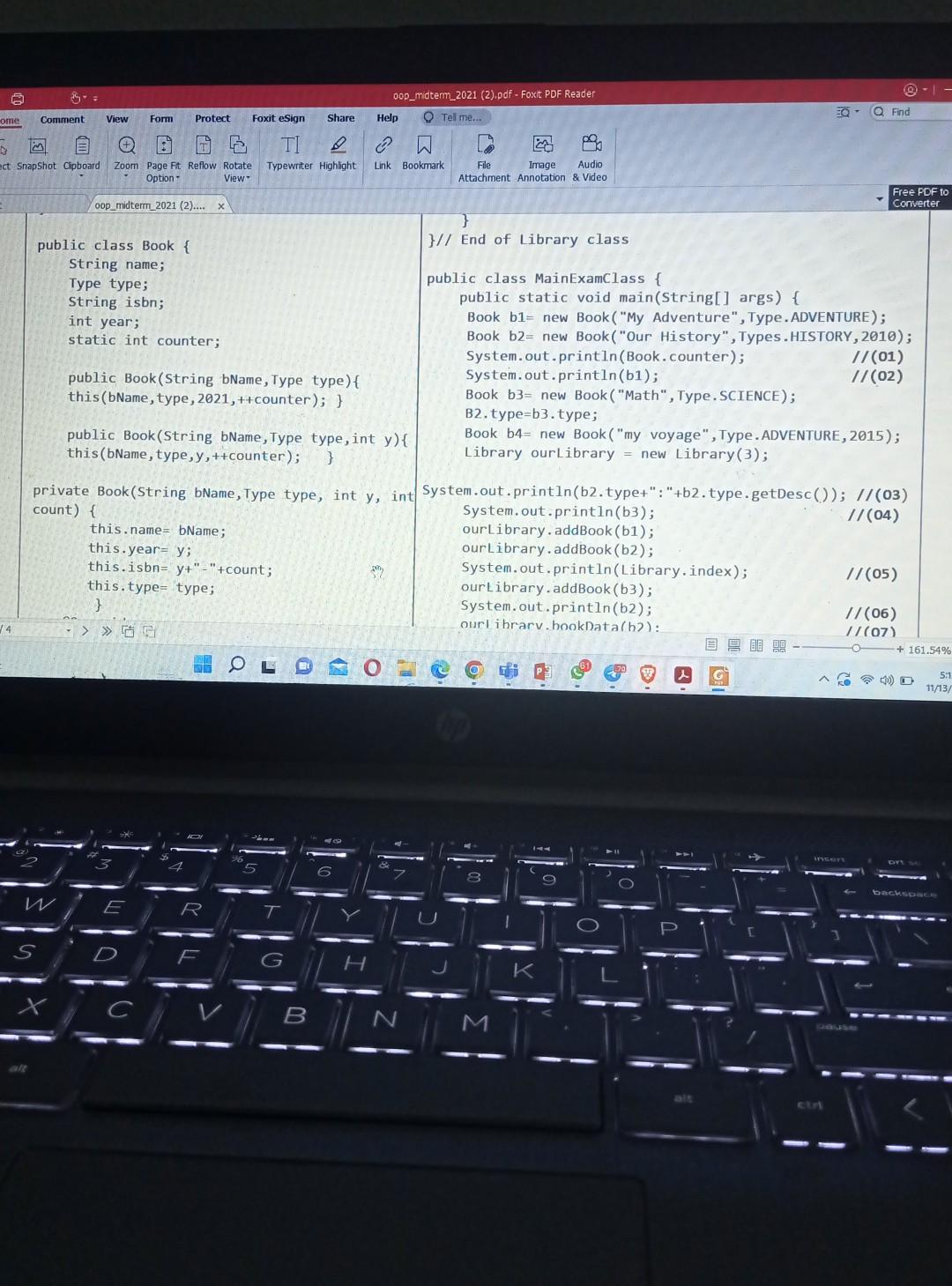 Solved QUESTION.1 [21p]: Write outputs in the given table. | Chegg.com