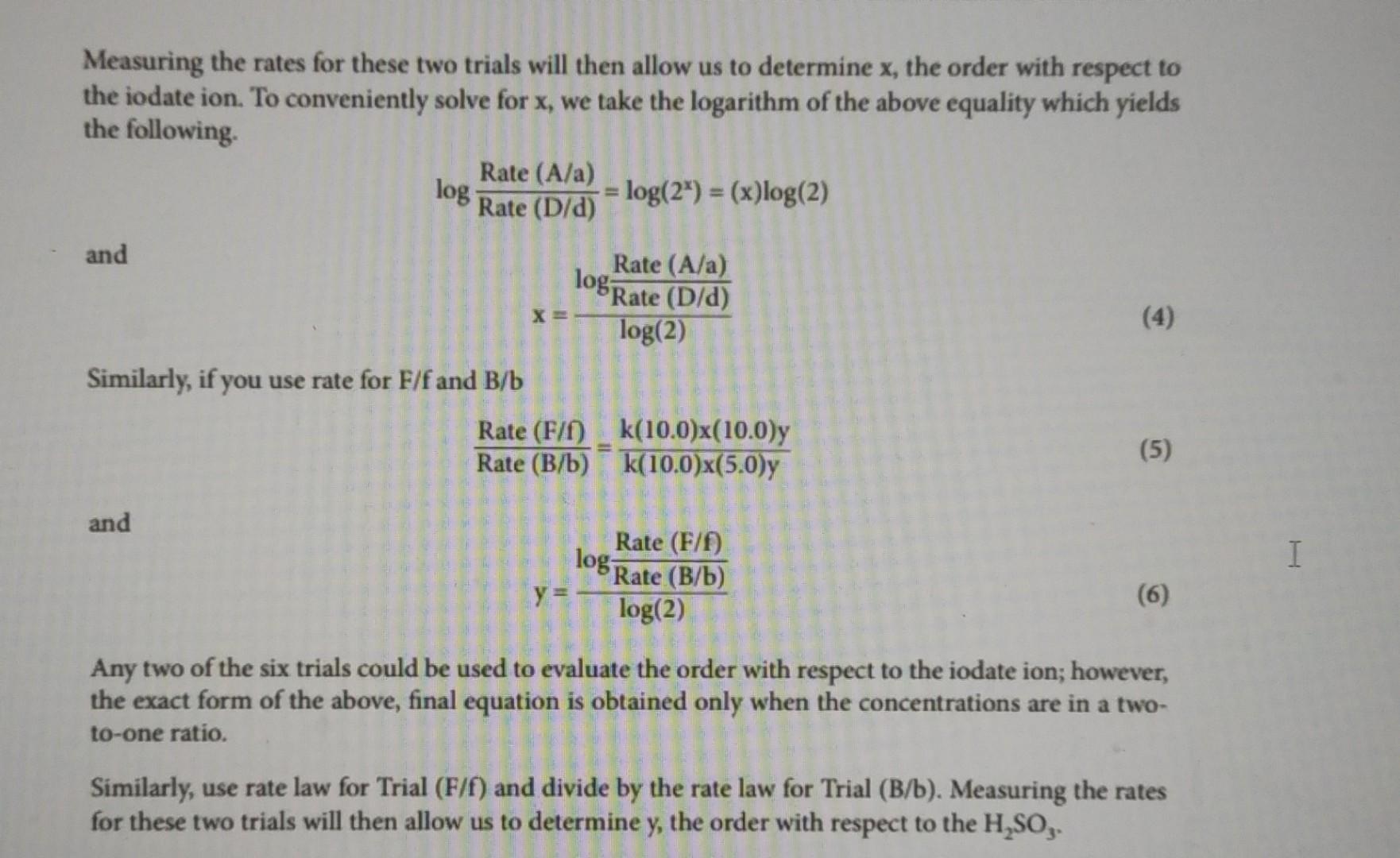 Solved The iodine clock reaction is a classical chemical | Chegg.com