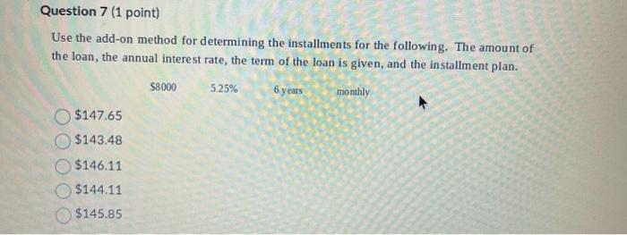 Solved Use the add-on method for determining the | Chegg.com
