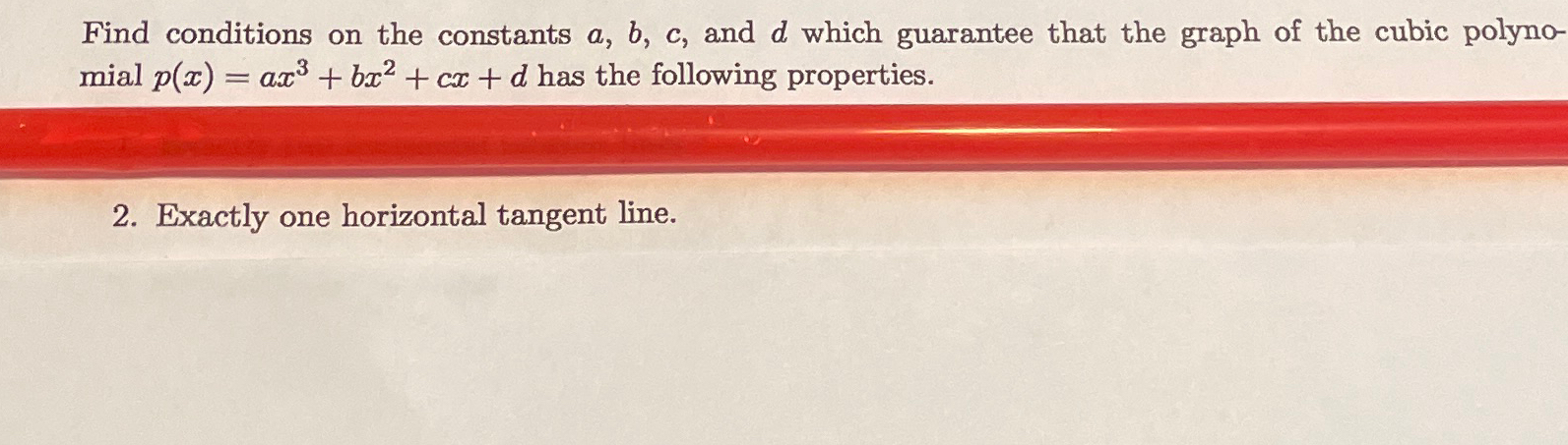 Solved Find conditions on the constants a,b,c, ﻿and d ﻿which | Chegg.com