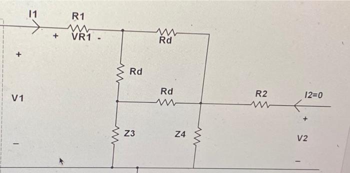 Solved solve for y-parameter, z-parameterR1=100 ohms, R2=470 | Chegg.com