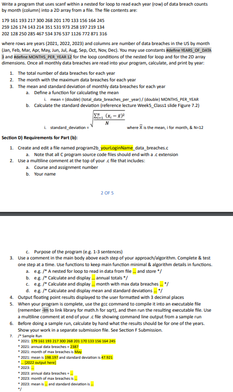 Write A Program That Uses Scanf Within A Nested For