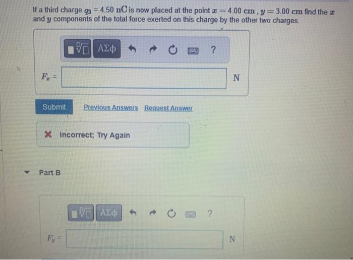 Solved A charge q1=5.00nC is placed at the origin of an | Chegg.com