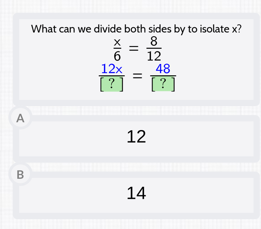Solved What can we divide both sides by to isolate | Chegg.com