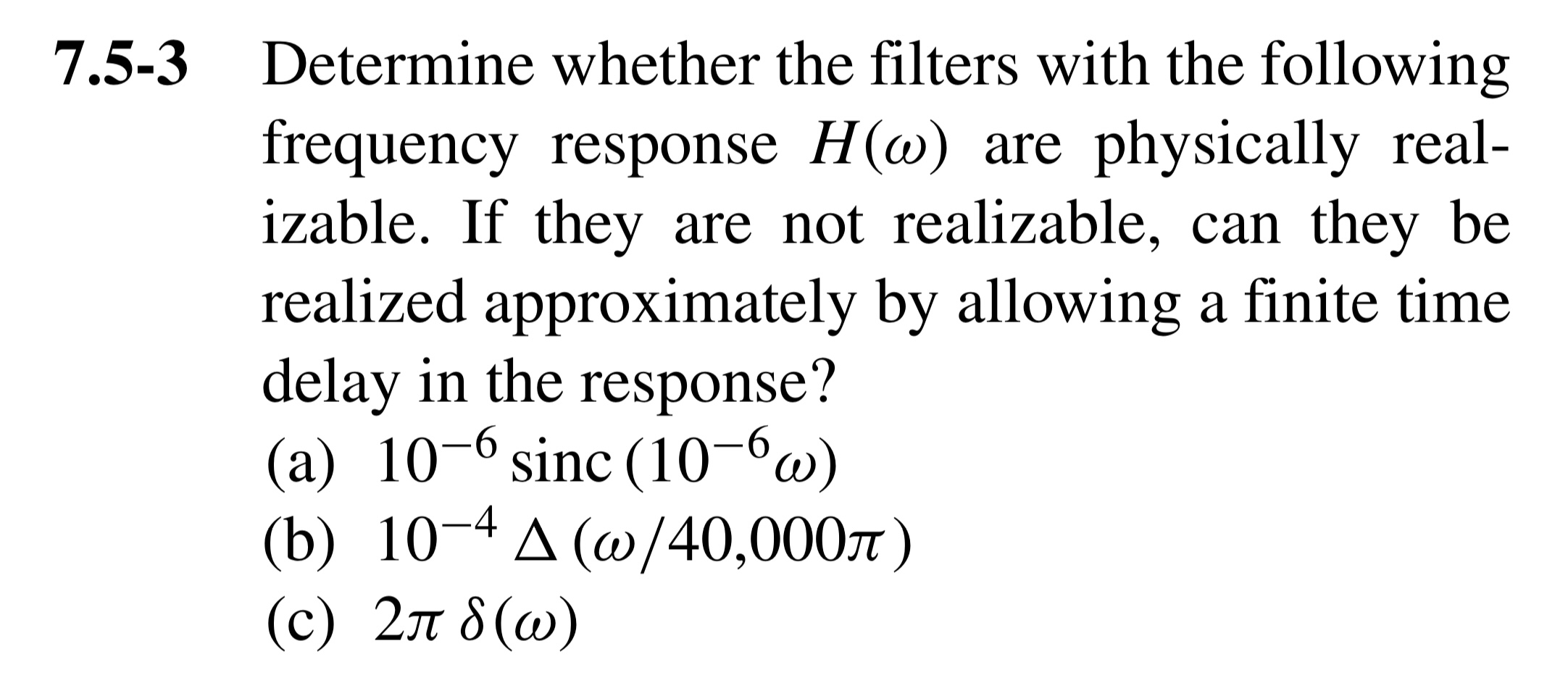 7.5-3 ﻿Determine whether the filters with the | Chegg.com